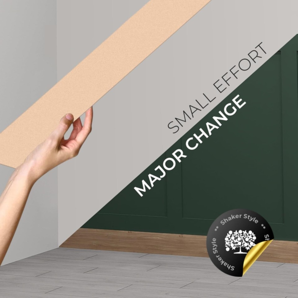 MDF Panelling Strips DIY Wall Paneling Paintable Kit Shaker Style Wall ...