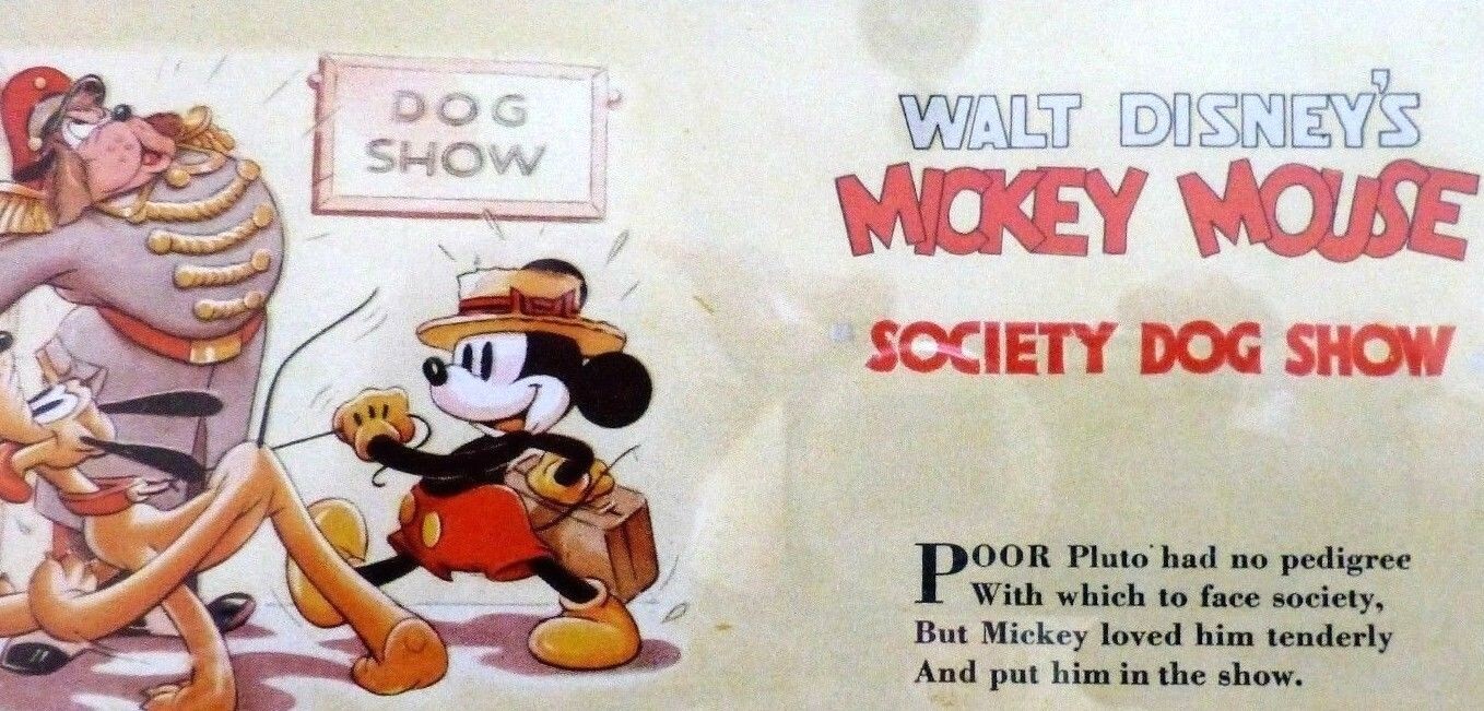 SOCIETY DOG SHOW Mickey Mouse, Walt Disney ~ Good Housekeeping Feb ...