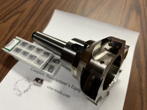 4" 90 degree indexable Face mill cutter W. 20 Extra APKT Inserts W. MT4 ...