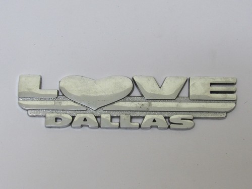 Vintage Love Ford Dallas Texas Metal Dealer Badge Emblem Tag Trunk ...