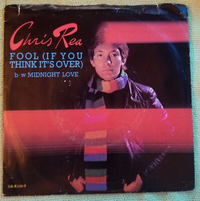 HALF OFF Chris Rea "Fool (If You Think It's Over) / Midnight Love" VG+ ...