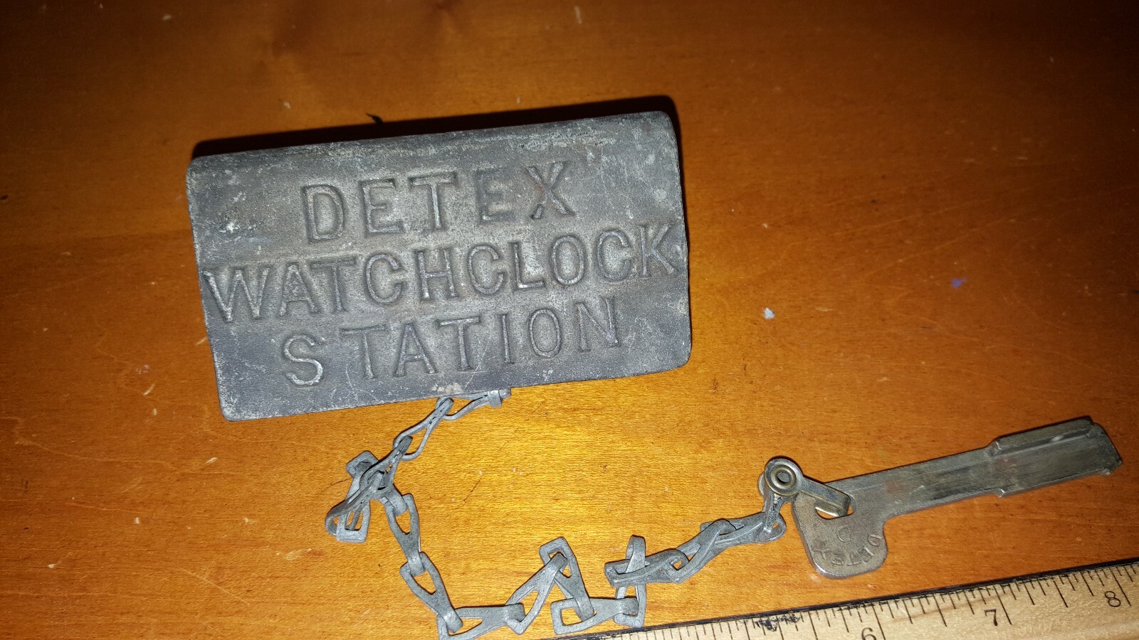 VINTAGE DETEX WATCHCLOCK STATION BOX CASE WITH KEY AND CHAIN KEY #2 | eBay