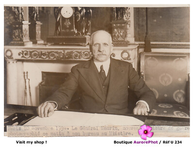 LE GÉNÉRAL LOUIS MAURIN NOUVEAU MINISTRE DE GUERRE, PARIS 1934 -U234 | eBay