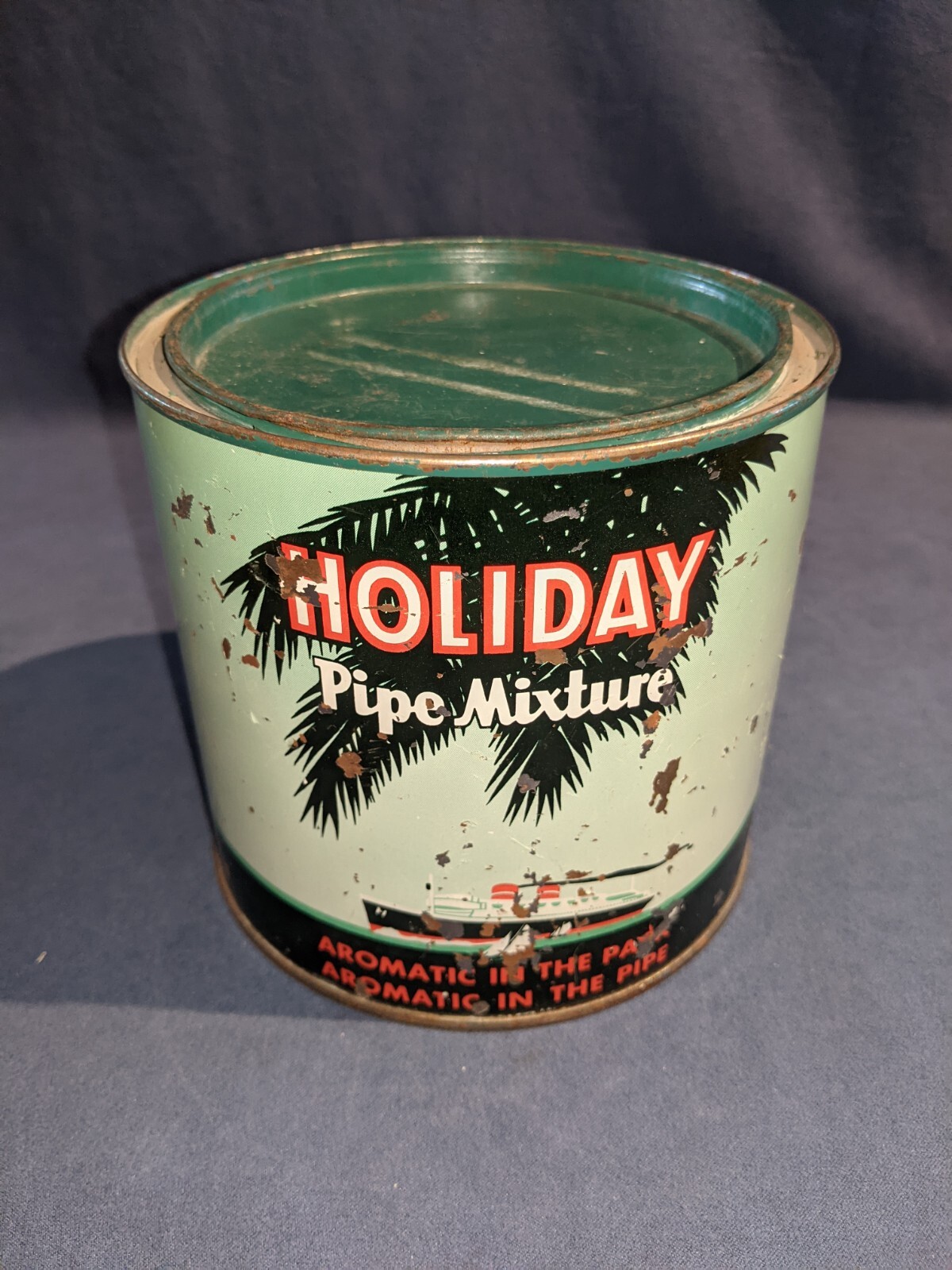 Holiday Smoking Tobacco Tin Pipe Tobacco Can Holiday Pipe Mixture Tin ...
