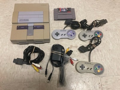 Broken Nintendo SNES Super Nintendo Console with Cords Controllers Game ...