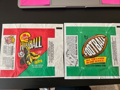 Two Football Wax Pack Wrappers. 1971 CFL O-Pee-Chee, & 1974 Topps NFL ...
