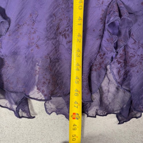 Vintage CDC Sheer Overlay Midi Dress Women's Size 16 Purple Floral ...