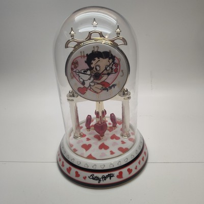 Betty Boop Porcelain Anniversary Collectible Clock W/ Revolving ...