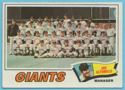 1977 Topps San Francisco Giants Team Card - Joe Altobelli #211 | eBay