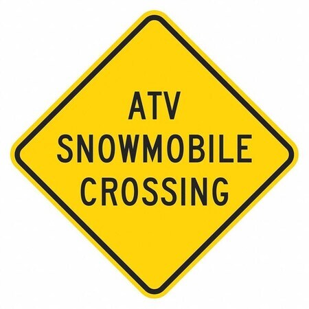 LYLE T1-1546-EG_18x18 ATV & Snowmobile Crossing Traffic Sign, 18 in H ...
