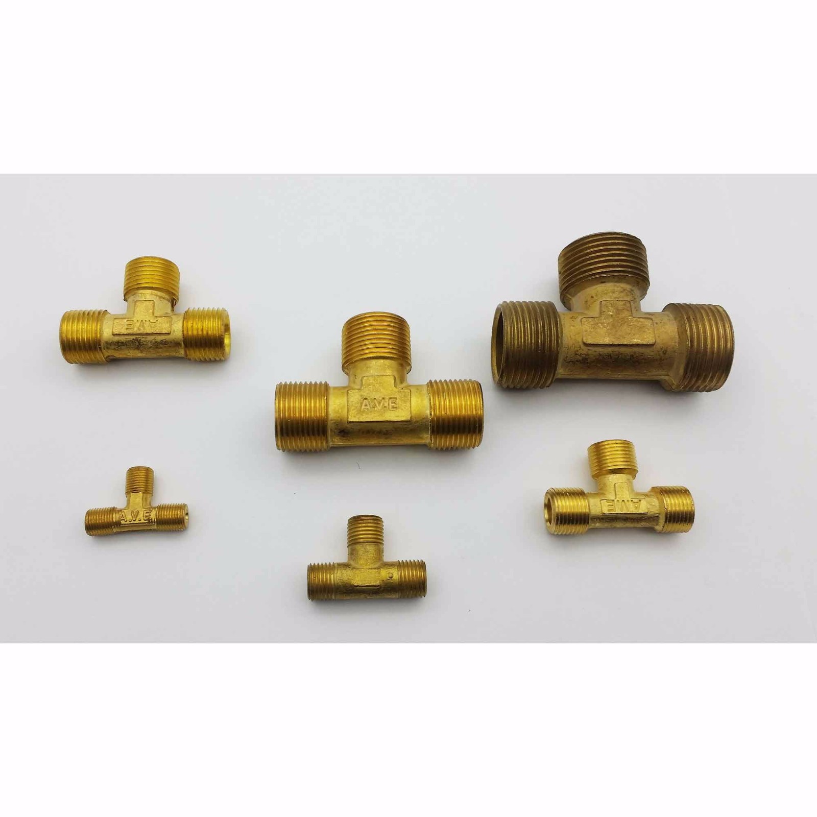 T Type Joiner Brass Joint 3-Way Pipe Fitting Male Female Thread Screw ...
