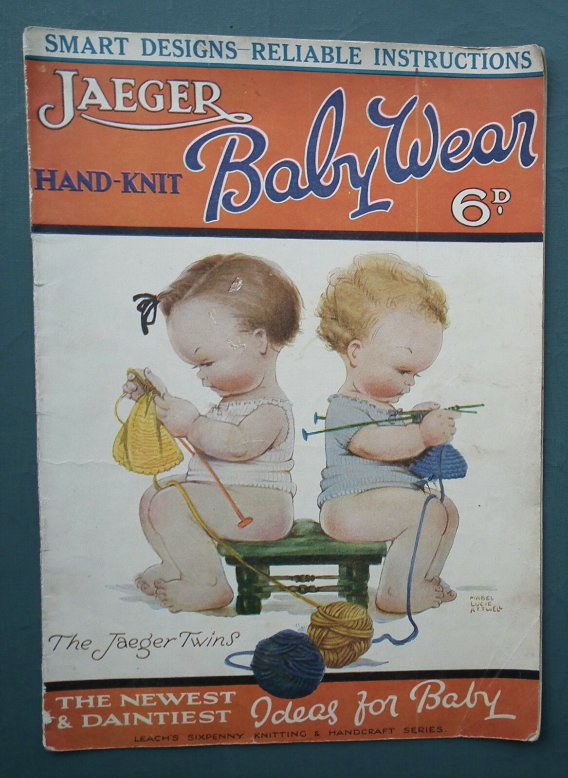 Jaeger Hand-Knit Baby Wear Mabel Lucie Attwell vintage knitting pattern ...