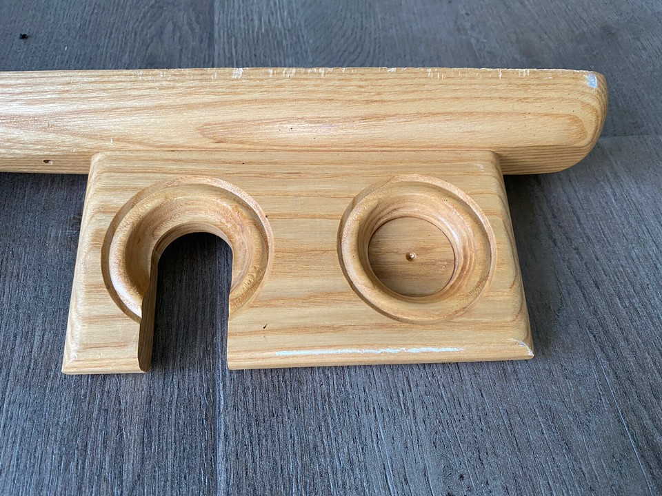 Baseball Bat Solid Wood Display Bat and Ball/Coat Hat Rack-33" | eBay