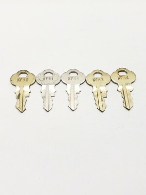Chicago Lock Co original cut keys, KF, set of 5, motor, boat, vending ...