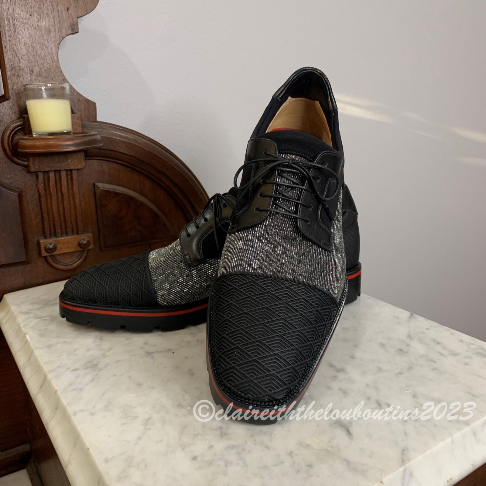 Christian Louboutin Men's Mika Sky Neo Art Lug-Sole O… - Gem