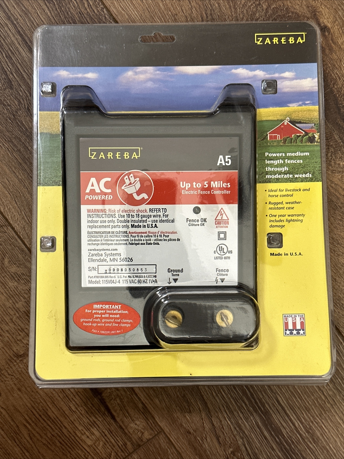 Zareba A5 AC Powered Electric Fence Controller up to 5 Miles. for sale ...