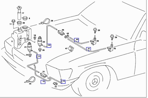 Mercedes Wind Screen Washer Hose Pipe Line One Metre A0109978982 New ...