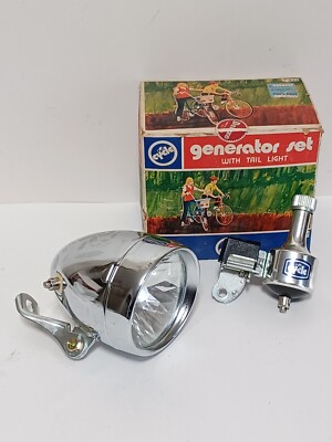Vintage CYCLE Generator Light Set Headlight Teardrop & Generator ︎NEW ...