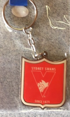 AFL Sydney Swans Metal KEYRING KEY Ring CHAIN OFFICIAL LOGO Finals | eBay