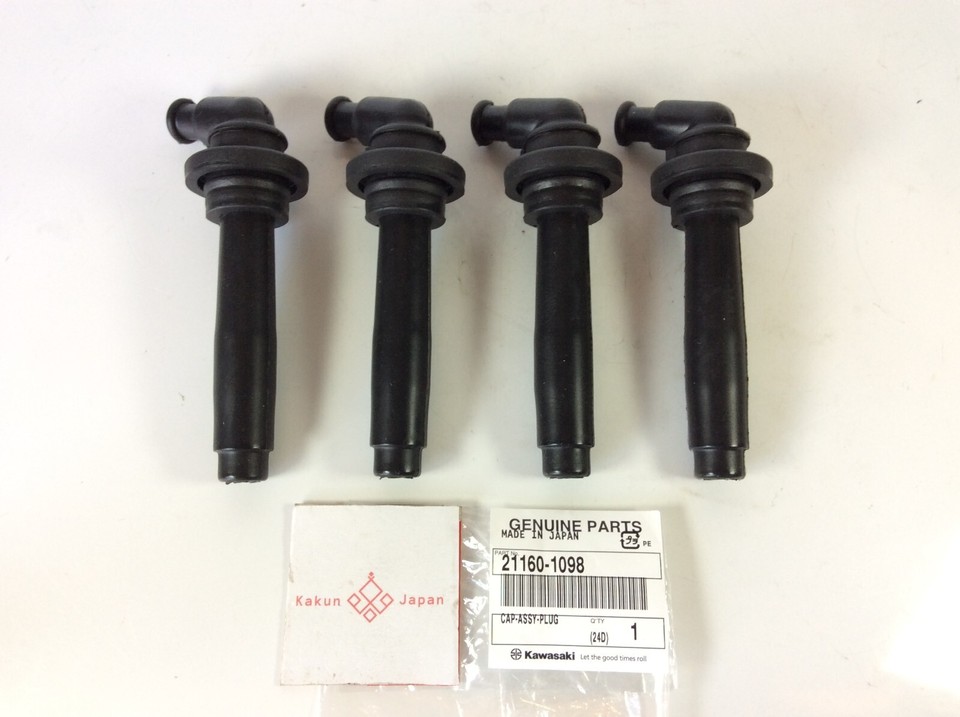 Kawasaki OEM 21160-1098 (x4) ZZR1200 ZX1200 Spark Plug Caps Set From ...