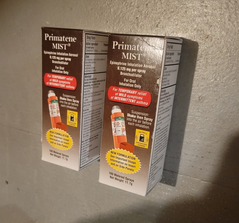 Primatene MIST Epinephrine 160 Sprays Each Lot Of 2 Inhalers Exp 2025 ...