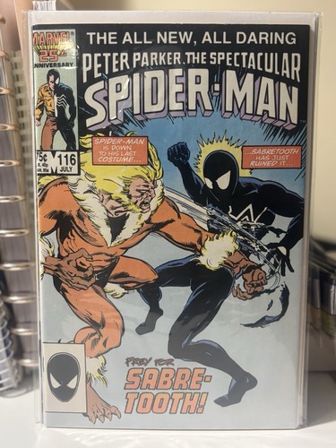 Spectacular Spider-Man #116 Sabretooth Appearance! Marvel 1986 | eBay