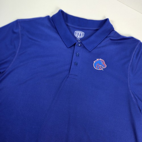 OTS Boise State University Broncos BSU Men’s XL Blue Collared Polo ...