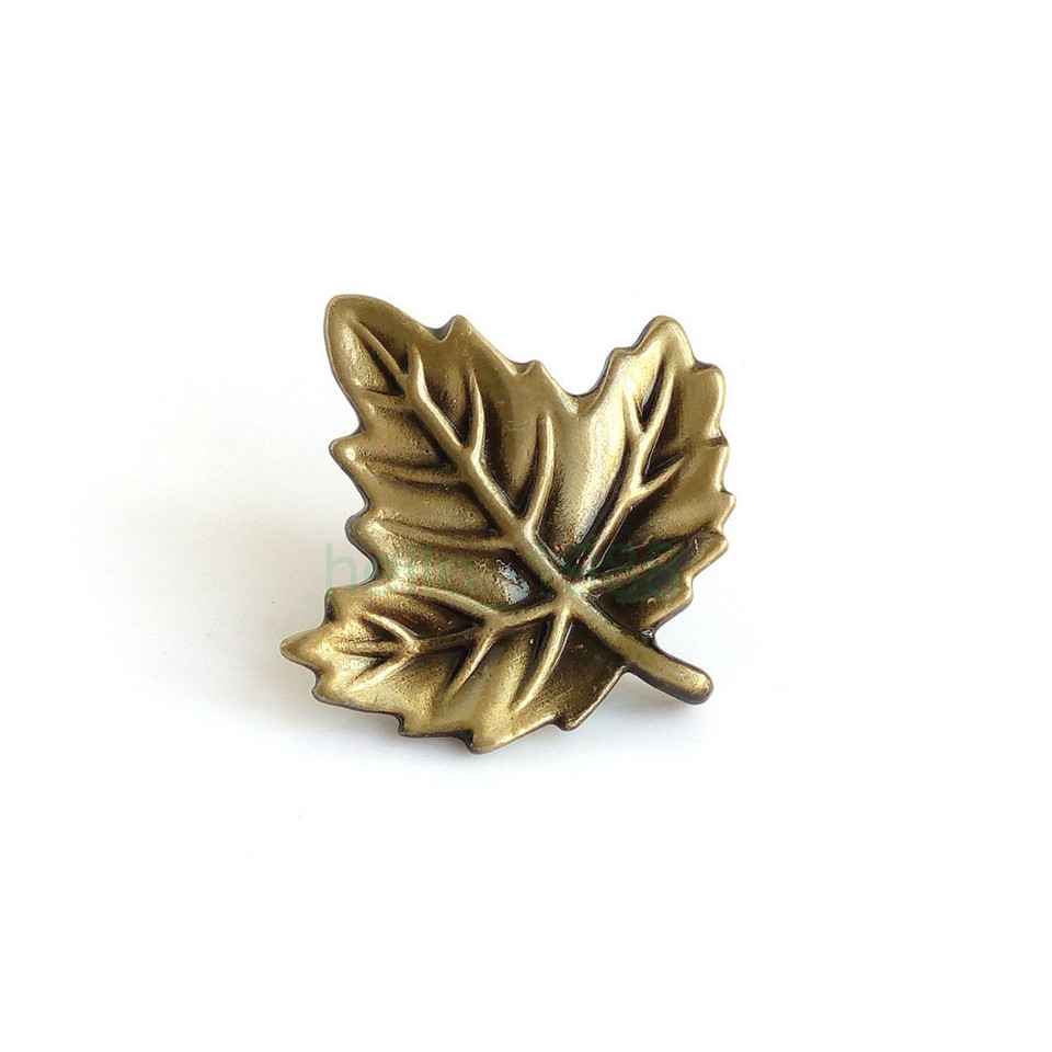 Antique Rural Leaf Cabinet Knobs Cupboard Handles Kitchen Furniture ...