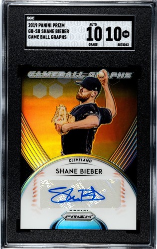 2019 Panini Prizm - Game Ball Graphs #GB-SB Shane Bieber (AU) for sale ...