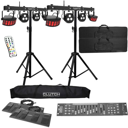 Chauvet DJ GigBar Flex Effect Lighting Systems Pair + Stands + DMX ...