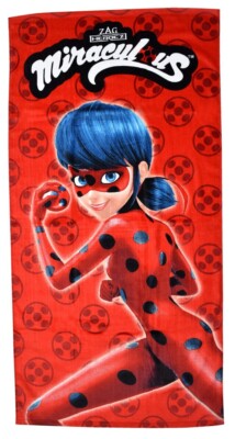 Miraculous Ladybug Bath Beach Towel 140 x 70 cm 100% COTTON | eBay UK