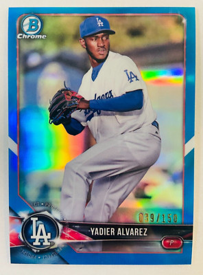2018 Bowman Chrome YADIER ALVAREZ Blue Refractor #'d /150 | eBay