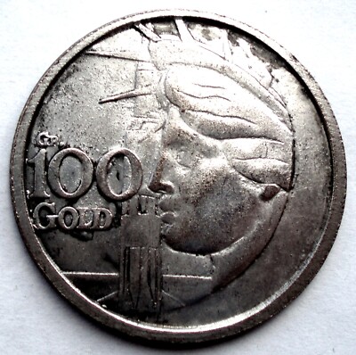 ITALY, APOLLO 12 NOVEMBER 1969 100 GOLD, TEMPO Token 35.4mm 12.5g ...