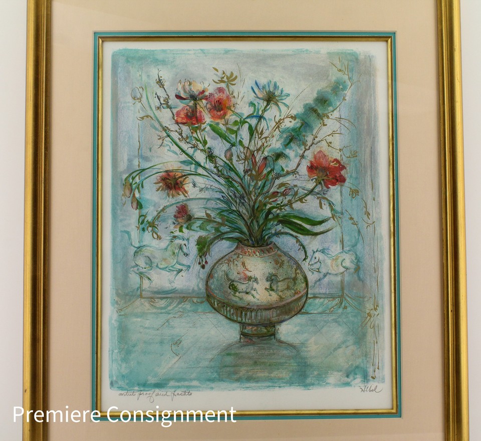 Edna Hibel Artist Proof and Pastels Framed Lithograph Artwork Very Rare ...