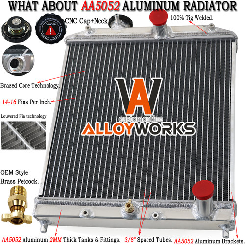 3 Row Aluminum Radiator For 1992-2000 Honda Civic EG EK/ DEL SOL ...
