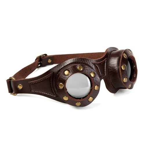 Costume Steampunk Goggles Adjustable Steampunk Pilot Goggles PU ...