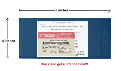 1 LONG 9"x4" AUTO CAR TRUCK INSURANCE REGISTRATION ID CARD CASE WALLET ...