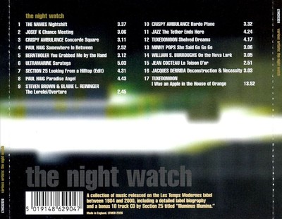 VARIOUS ARTISTS NIGHT WATCH NEW CD 5019148629047| eBay