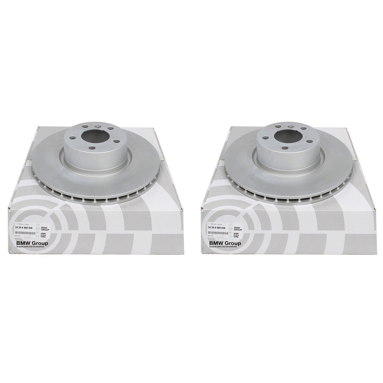 Rear Brake Disc Rotor Set of 2 Genuine BMW X5 G05 34206896673 ...