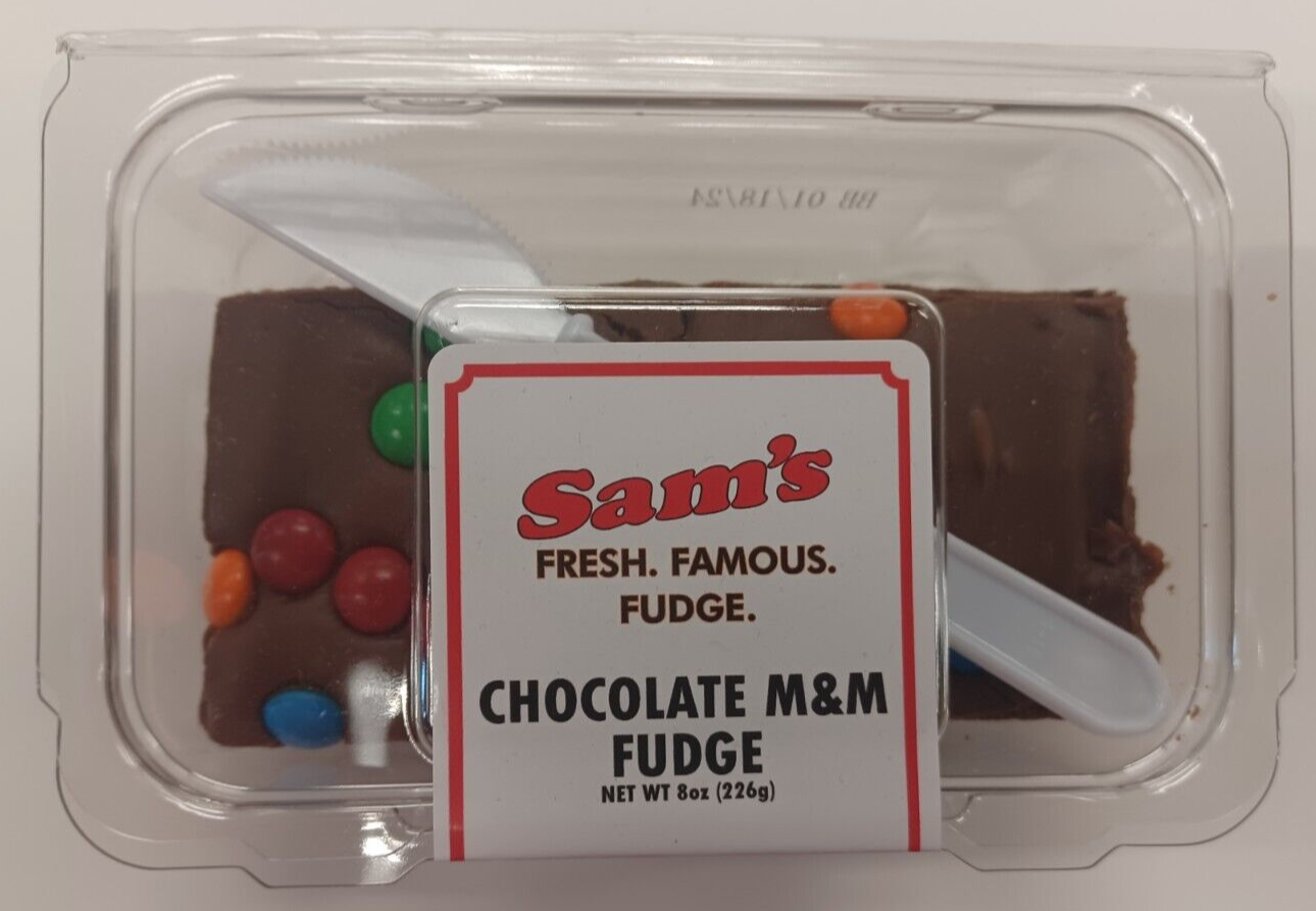 Chocolate M&M Sams Fresh Famous Fudge (3) 8 oz Containers Free Shipping ...