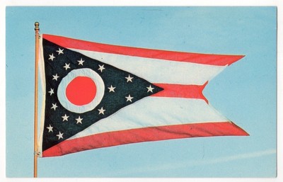 Ohio c1960's State Flag, pennant shaped with seventeen stars | eBay
