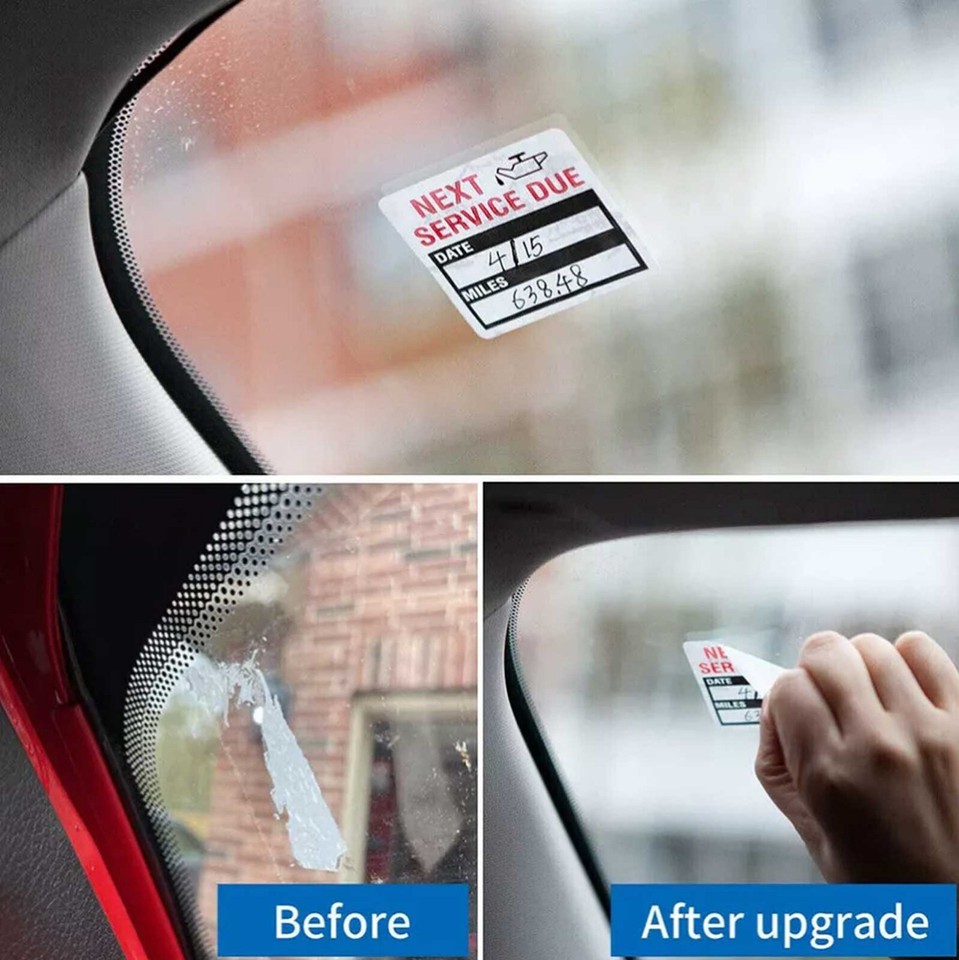 300 Oil Change Service Reminder Stickers Window Lite Sticker Pack 2"x2 ...
