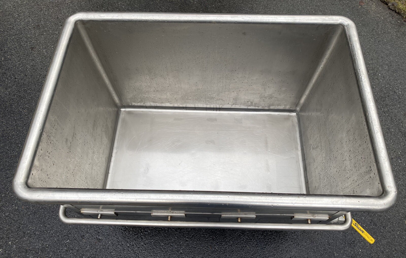 Heavy Duty Stainless Steel Meat Brine Dough Transport Cart Tub Tank Vat ...
