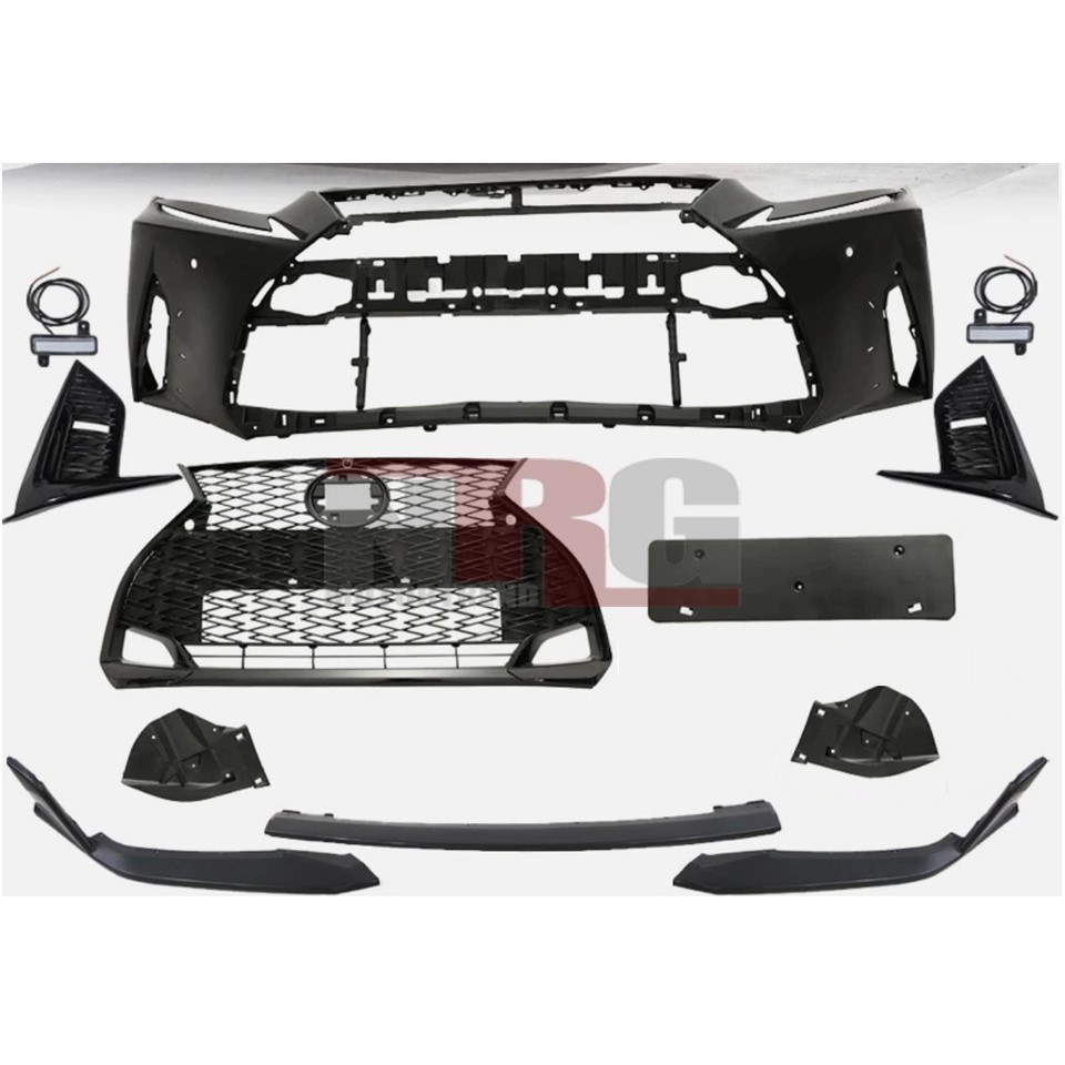 Front Bumper + Lip + LED 21 F-Sport style for 2014-2016 Lexus IS IS250 ...