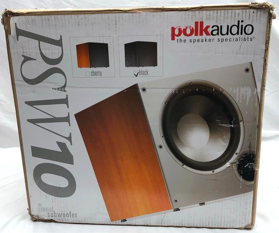 Polk Audio PSW10 10in Powered Compact SUBWOOFER Black 100W Audio Home ...