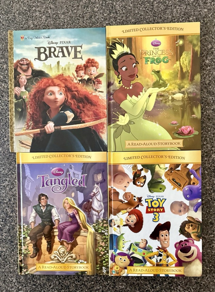 Lot of 4 Disney Read-Aloud Storybook & A Big Golden Book Hardcover ...