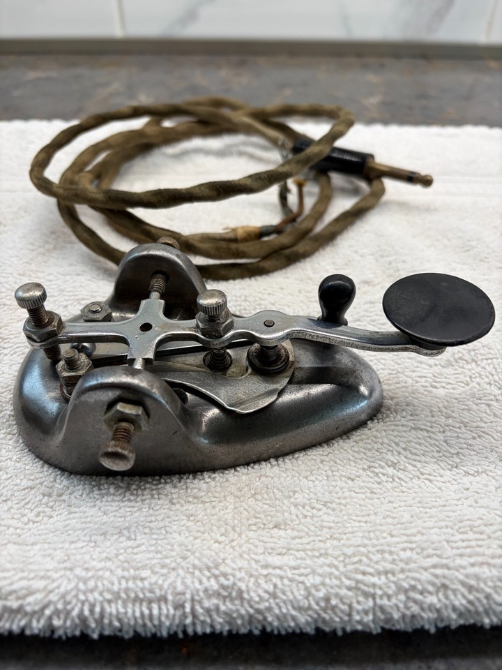 Vintage McElroy Radio Telegraph Morse Code Ham Radio Key Model 300 WWII ...