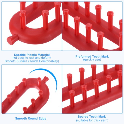 26 Hooks 26cm Knitting Machines Kit, Darning Weave Tool with ...