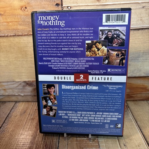 Double Feature- Money For Nothing /Disorganized Crime DVD (Used) John ...