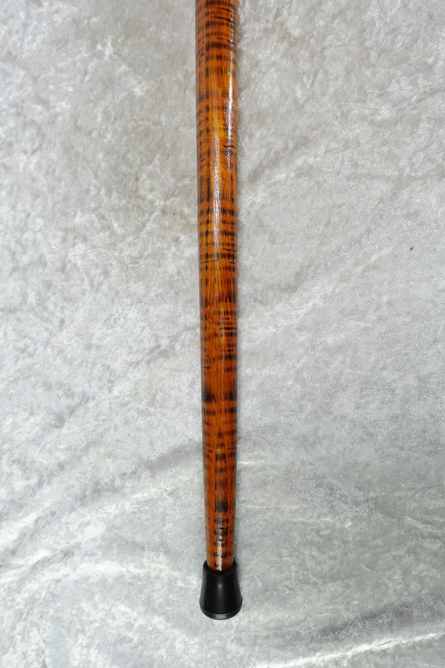Vintage Hand Carved Tiger-Stripe Cane Animal-Head Walking Stick 35" | eBay